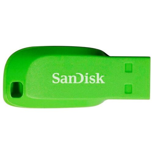Флешка SanDisk Cruzer Blade 64 ГБ, 1 шт., зеленый