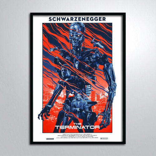 Постер в раме/Джеймс Кэмерон Терминатор (1984) Арт The Terminator