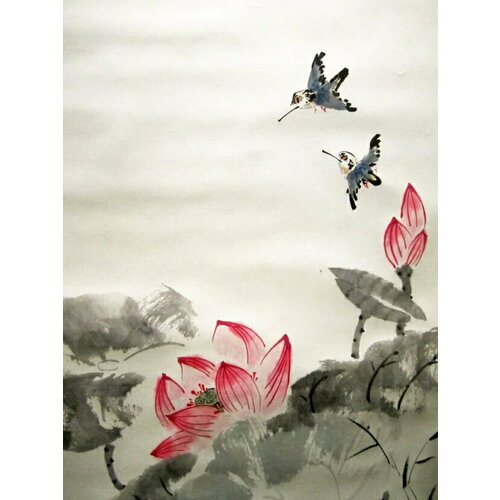 Плакат, постер на бумаге Chinese painting/Китайская живопись/искусство/арт/абстракция/творчество. Размер 42 х 60 см