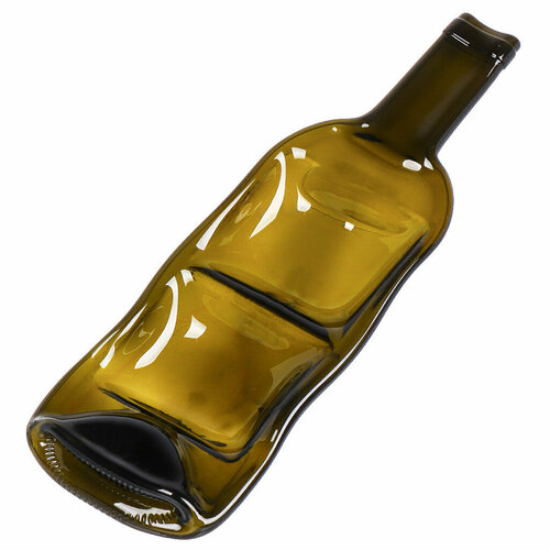 Менажница стекло, 31х11 см, 0.25 мл, 2 секц, двойная, Декостек, Винная бутылка