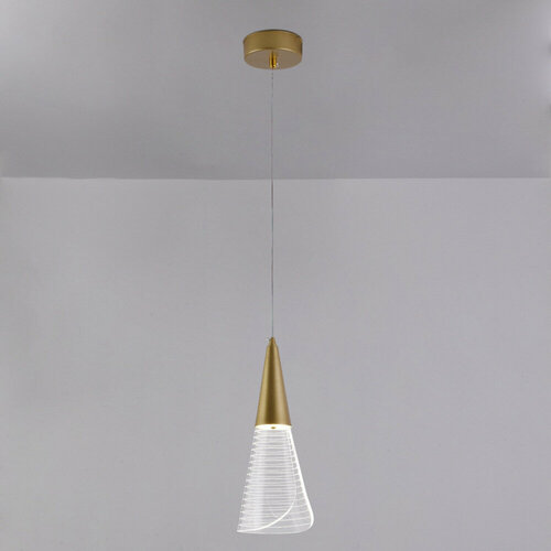 Подвесной светодиодный светильник Natali Kovaltseva Triangle LED LAMPS 81117/1C 7W, золотой, LED