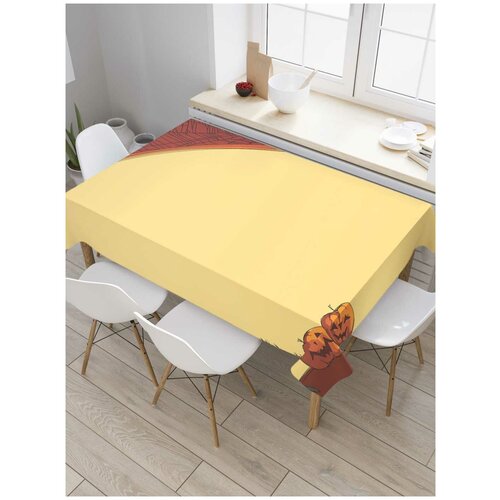 Скатерть прямоугольная JoyArty на кухонный стол "Оргомное полнолуние" из оксфорда, 180x145 см