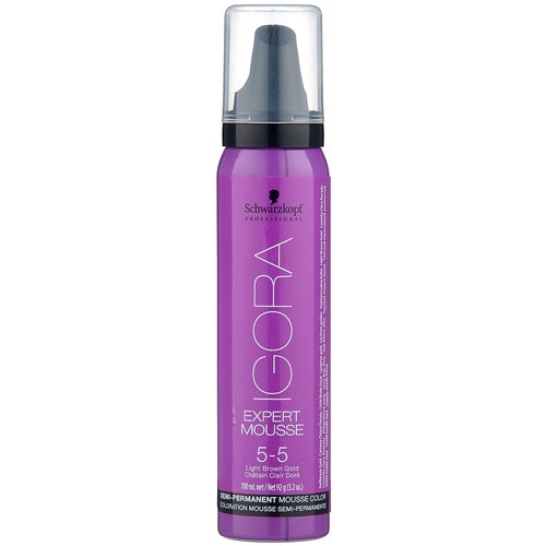 Schwarzkopf Professional Мусс Igora Expert, 5-5 light brown gold, 100 мл
