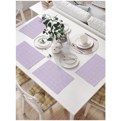 Комплект салфеток JoyArty "Флористический декоратив" для сервировки стола (32х46 см, 4 шт.)