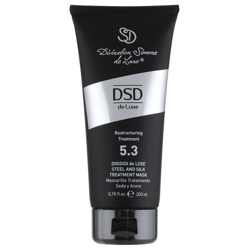 Divination Simone DeLuxe 5.3 Steel and Silk Treatment Mask восстанавливающая маска Сталь и шелк, 200 г, 200 мл, спрей