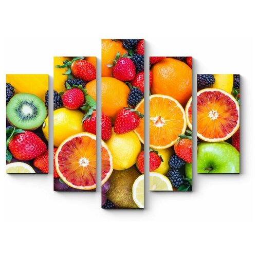 Модульная картина Сочные фрукты145x116