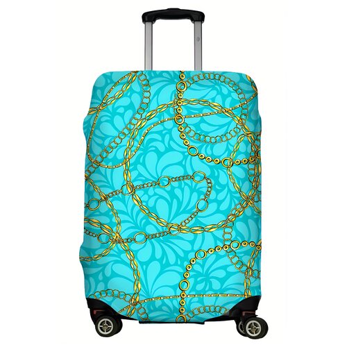 Чехол для чемодана LeJoy, размер M, желтый, голубой