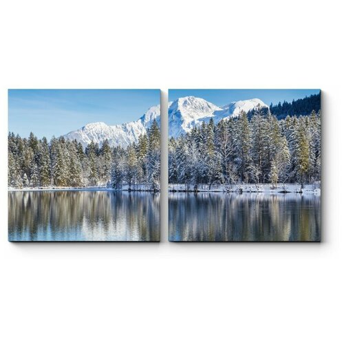 Модульная картина Красота горного озера 110x55