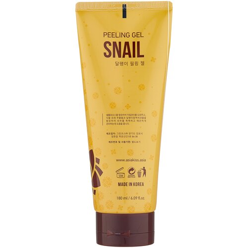 AsiaKiss Пилинг гель Snail Peeling Gel с экстрактом слизи улитки, 180 мл