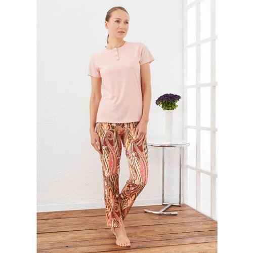 Пижама Relax Mode, размер 44/46, розовый, бежевый