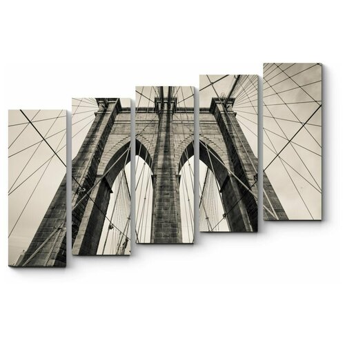 Модульная картина Бруклинский мост, винтаж 150x105