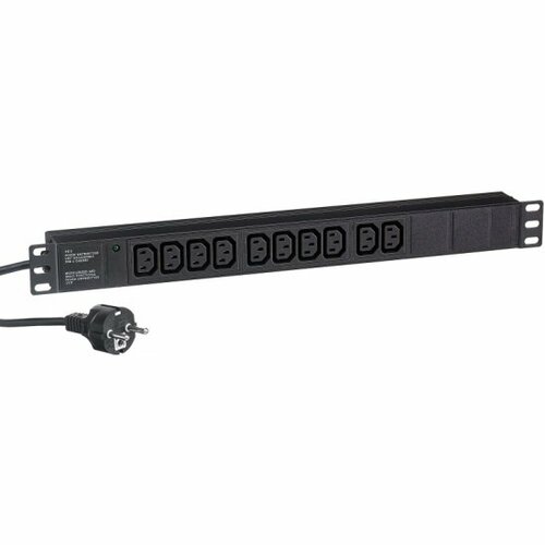 Блок розеток Exegate ServerPro PDU-19H005 10шт, 1U, 19", 3 м