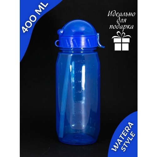 Пластиковая детская бутылка для воды с трубочкой в школу