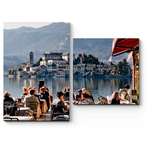 Модульная картина Озеро Орта, Италия 40x30