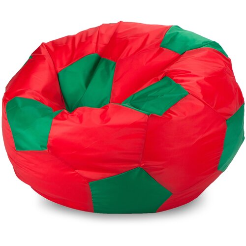 Пуффбери кресло-мешок Мяч XL красный/зеленый оксфорд 350 л