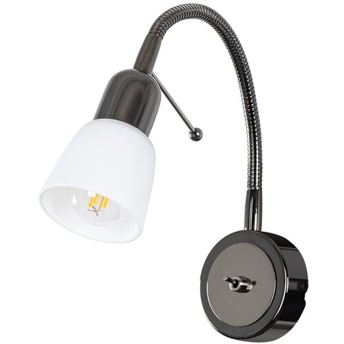 Бра Arte Lamp Lettura A7009AP-1BC, E14, 40 Вт, черный
