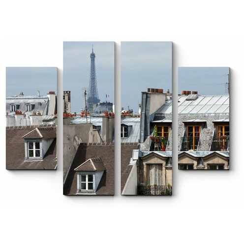 Модульная картина Классические домики старого Парижа120x90