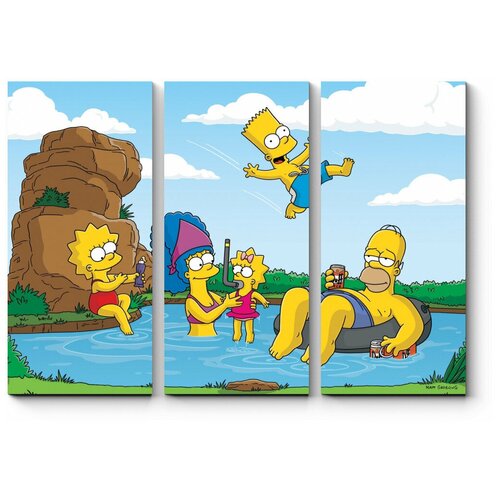 Модульная картина Симпсоны 70x50