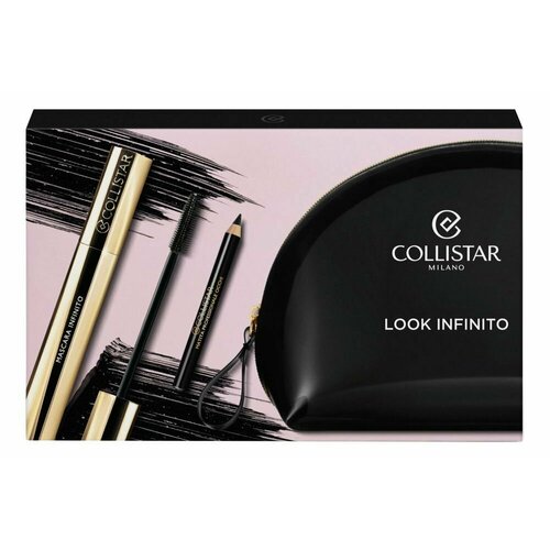 COLLISTAR /Набор для макияжа Look Infinito COLLISTAR (тушь для ресниц Infinito черная 11мл + карандаш для глаз Matita черный 0,8г + косметичка)