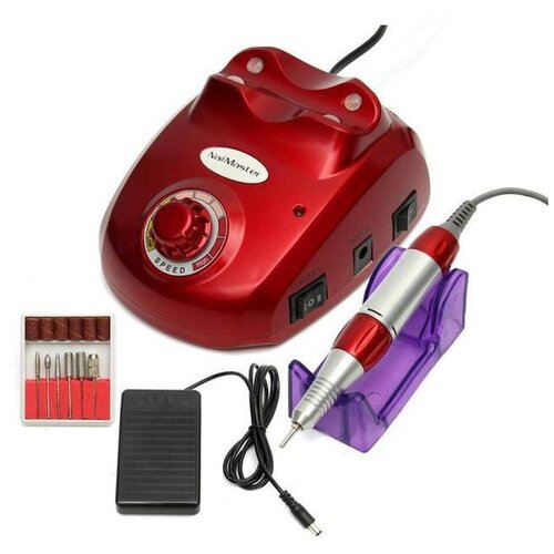 Аппарат для маникюра и педикюра "NAIL MASTER" DM - 208, 30 Вт, цвет - красный