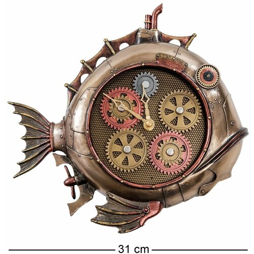 Статуэтка-часы в стиле Стимпанк "Рыба"