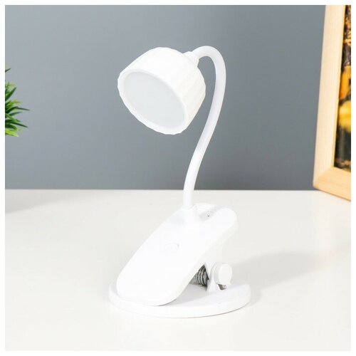 RISALUX Настольная лампа "Ланди" LED 1,5Вт USB белый 8,5х8,5х19 см