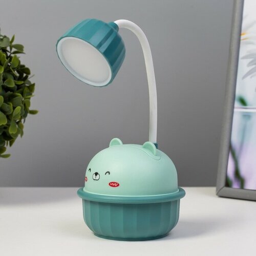 Настольная лампа Мишка LED 3Вт USB голубой 8,6х8,6х20,5 см
