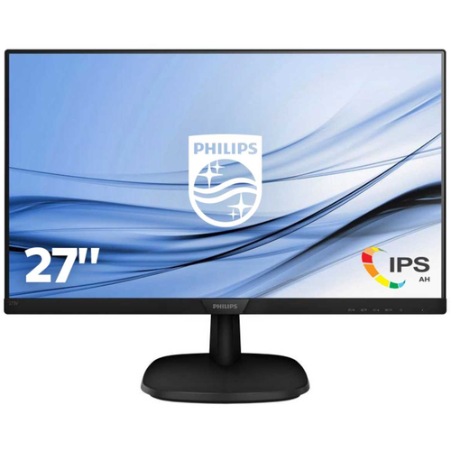 PHILIPS Монитор LCD 27' [16:9] 1920х1080(FHD) IPS, nonGLARE, 250cd/m2, H178°/V178°, 1000:1, 10M:1, 16.7M, 4ms, VGA, DVI, HDMI, Tilt, 3Y, Black