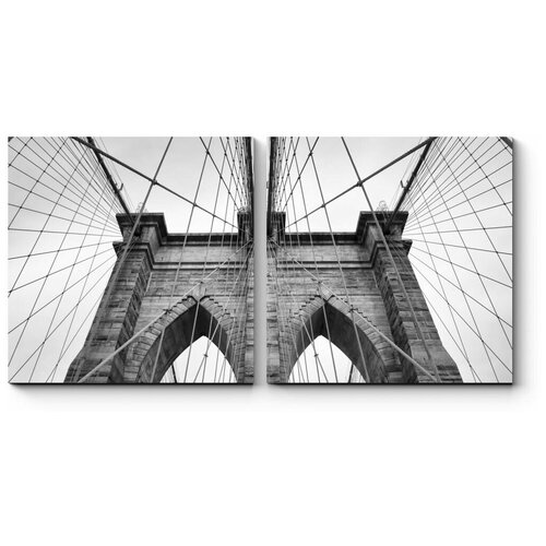 Модульная картина Строгость цвета, Бруклинский мост 70x35