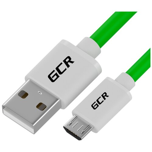 Кабель GCR USB - microUSB (GCR-UAQC2), 1.5 м, 1 шт., зеленый