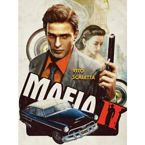 Плакат, постер на холсте Mafia 2/Мафия 2/искусство/арт/абстракция/творчество. Размер 21 х 30 см