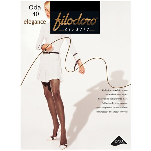 Колготки Filodoro Classic Oda Elegance, 40 den, размер 2, черный
