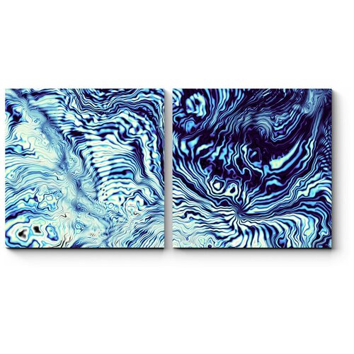 Модульная картина Волны и блики 160x80