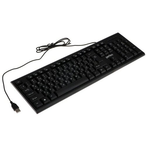 Клавиатура Perfeo "CLASSIC", проводная, мембранная, 104 клавиши, USB, чёрная 9342791