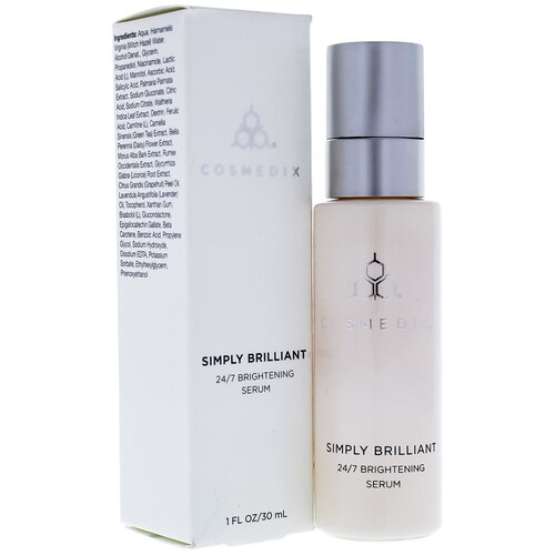 CosMedix Simply Brilliant 24/7 Brightening Serum Осветляющая сыворотка для лица, 30 мл