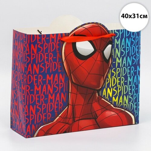 MARVEL Пакет подарочный, 40 х 31 х 11,5 см "Супер-мен", Человек-паук