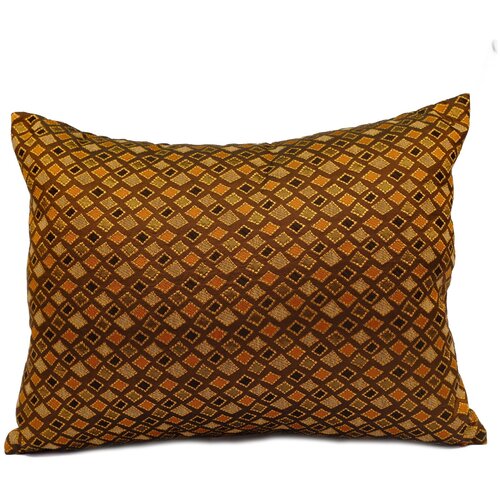 Подушка с чехлом 45*35, коричневые ромбики