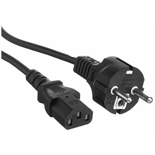 EXEGATE кабели EP280646RUS Кабель питания Power PC-1,8P Евровилка Schuko->С13 VDE-250V-3 0.75mm2, медь, черный, 1.8м.