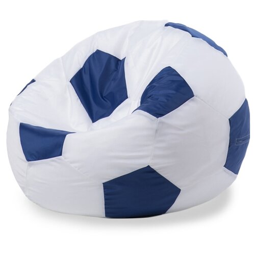 Пуффбери кресло-мешок Мяч L белый/синий оксфорд 160 л