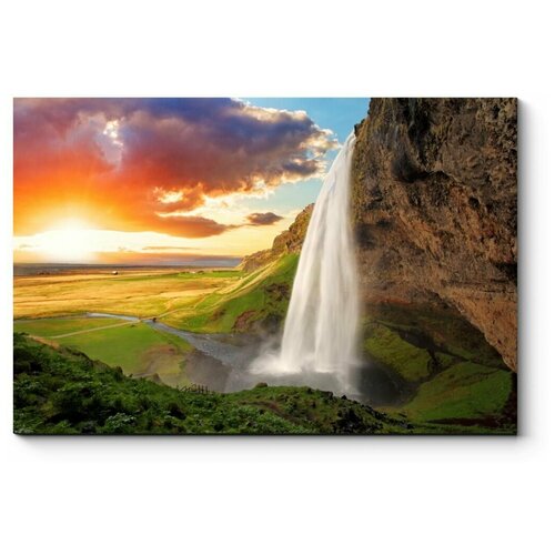 Модульная картина Живописный водопад в Исландии 60x40