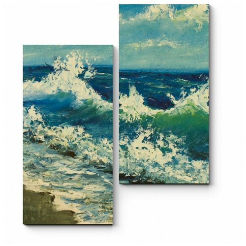 Модульная картина Море импрессионизма 40x50