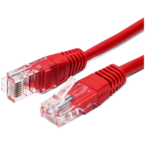 Патч-корд U/UTP 5e кат. 3м Filum FL-U5-3M-R, кабель для интернета, 26AWG(7x0.16 мм), омедненный алюминий (CCA), PVC, красный