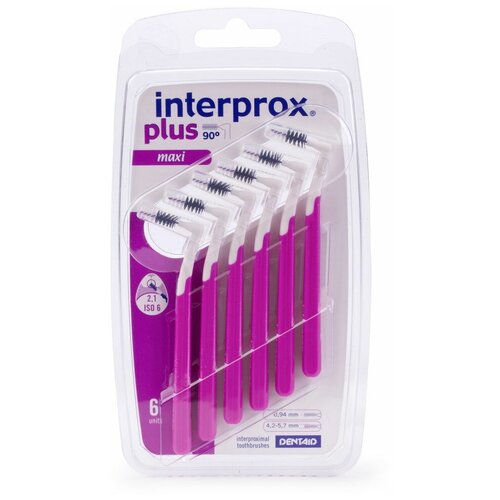 Зубной ершик InterProx Plus maxi 2.1, фиолетовый, 6 шт.