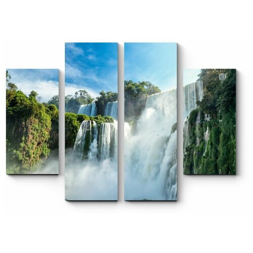 Модульная картина Удивительные водопады Игуасу 200x150