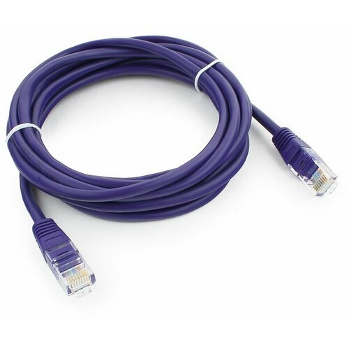 Набор из 3 штук Патч-корд UTP Cablexpert PP12-3M/V категория 5e, 3 м, литой, многожильный, фиолетовый
