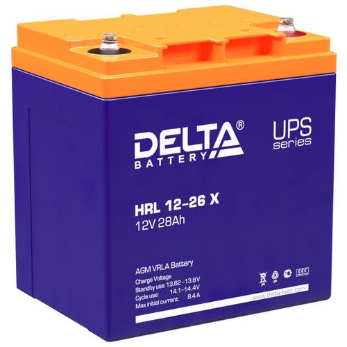 Аккумуляторная батарея DELTA Battery HRL 12-26 X 12В 28 А·ч
