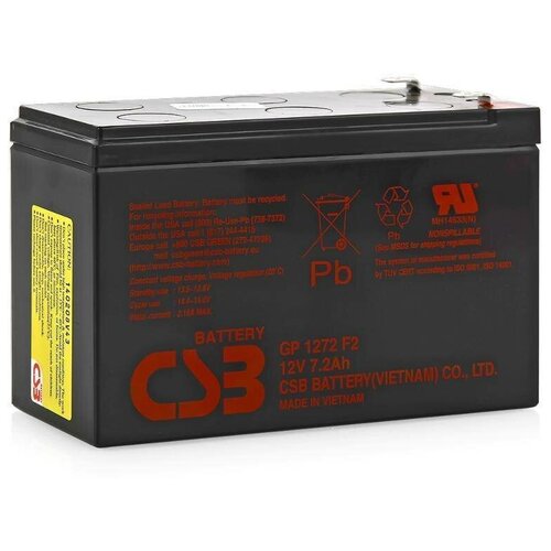 Аккумуляторная батарея CSB GP 1272 F2 12В 7.2 А·ч