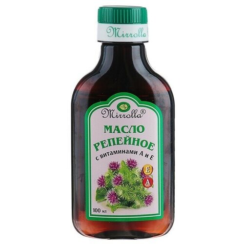 Репейное масло Mirrolla с витаминами А и Е, 100 мл