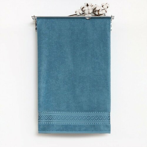 Полотенце махровое Pirouette 100Х150см, цвет голубой, 420г/м2, 100% хлопок