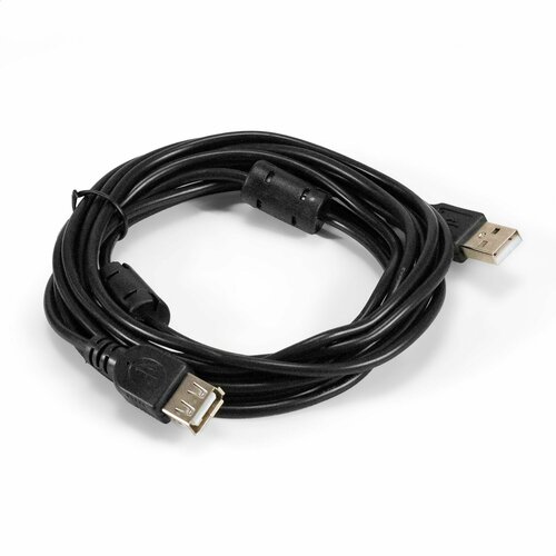 Удлинитель USB 2.0 ExeGate EX-CCF-USB2-AMAF-3.0F (Am/Af, позолоченные контакты, ферритовые кольца, 3м) EX294763RUS